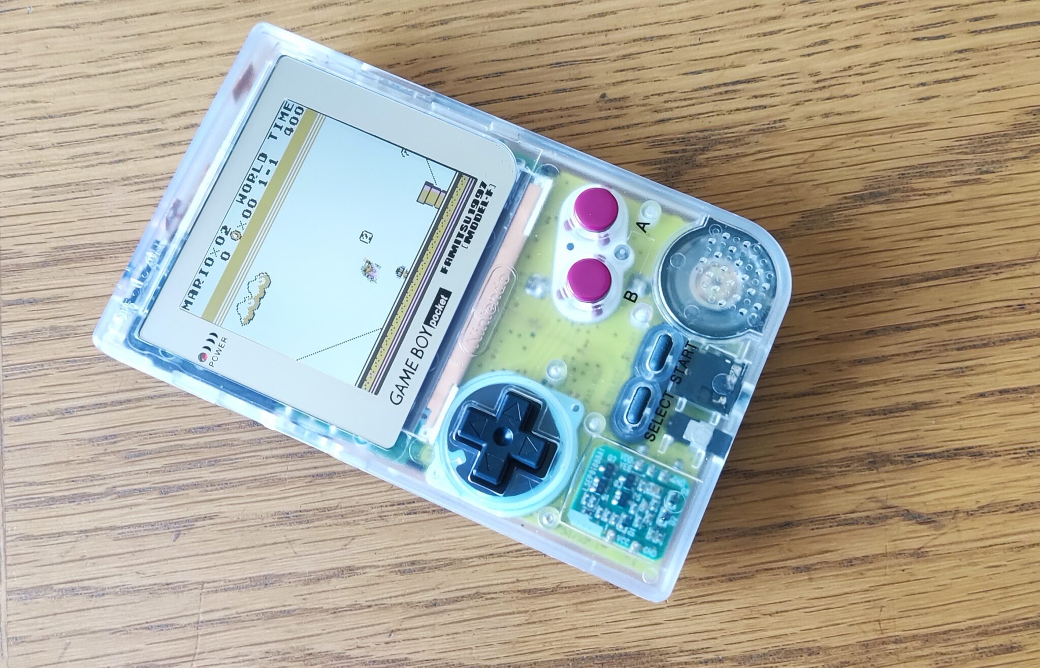 Gameboy Pocket Clear DMG Famitsu silver glass lens IPS OSD - Digital ...