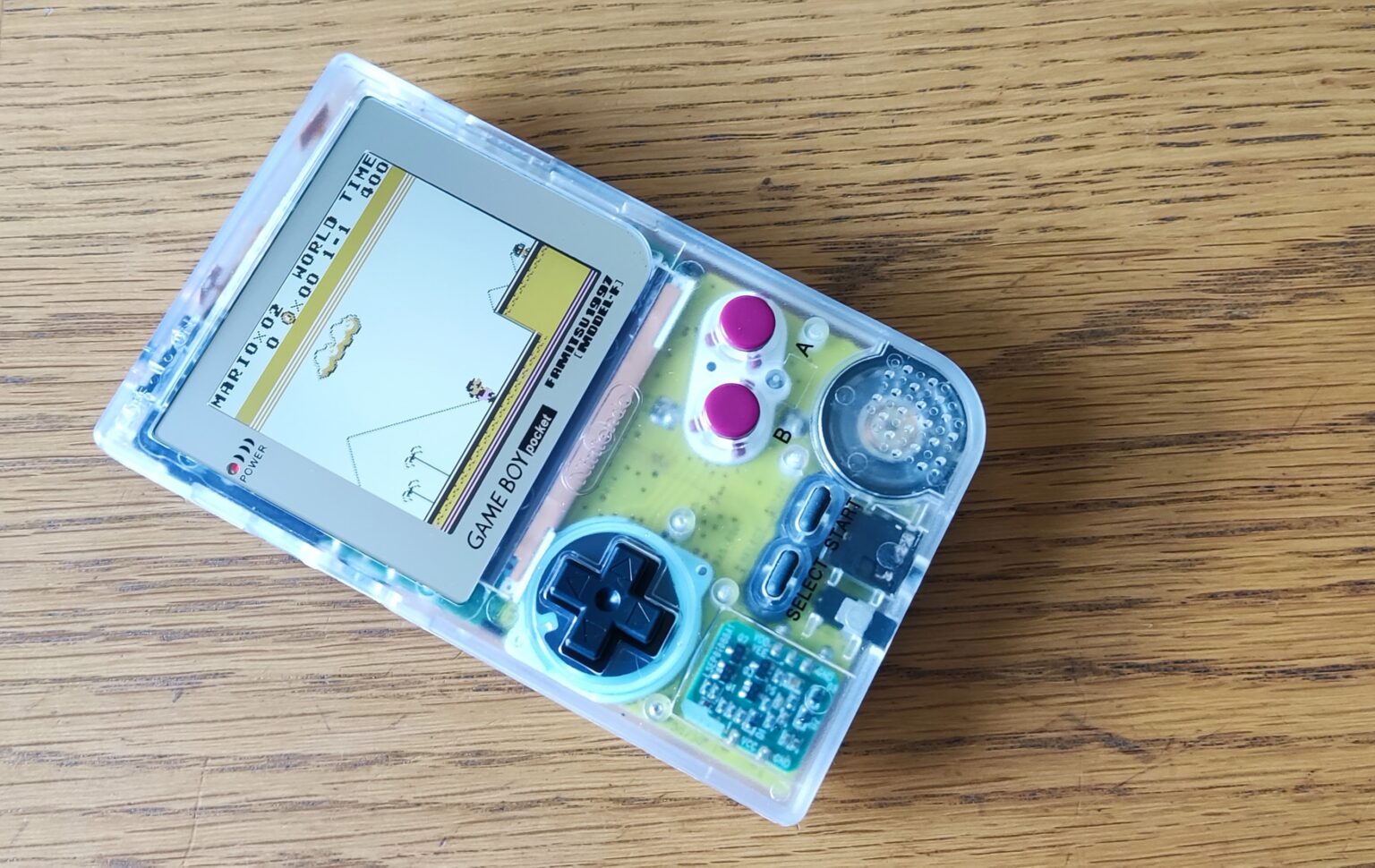 Gameboy Pocket Clear DMG Famitsu silver glass lens IPS OSD - Digital ...
