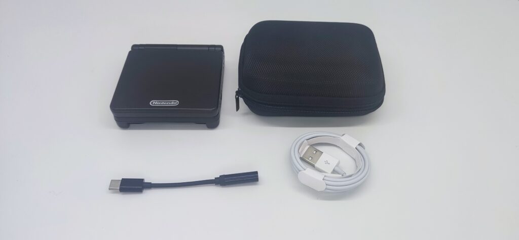 Gameboy Advance SP Backlight IPS V5 720x480 - Black- New battery- USB C ...